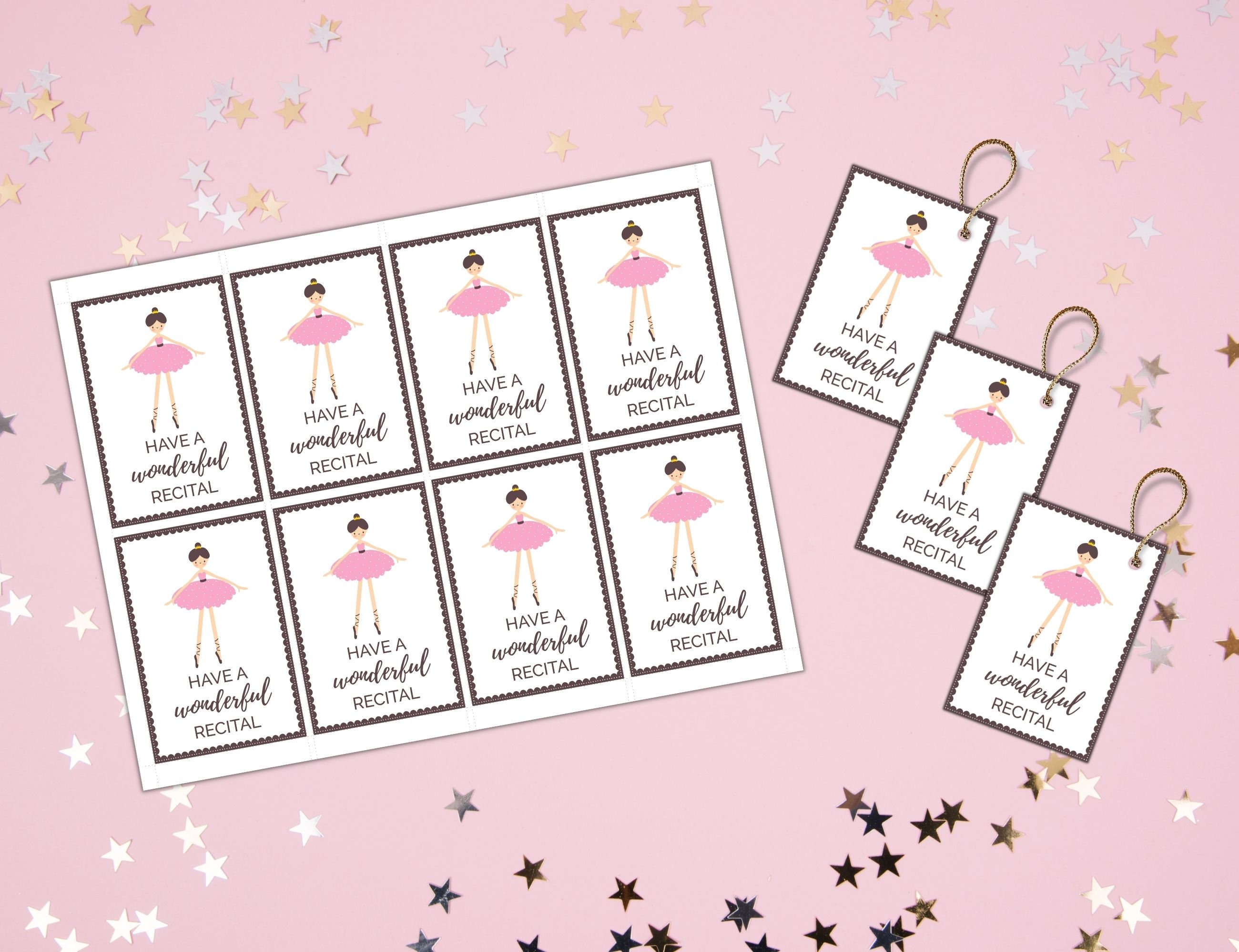 Printable Dance Recital Gift Tag Dance Tag Ballet Tag - Etsy