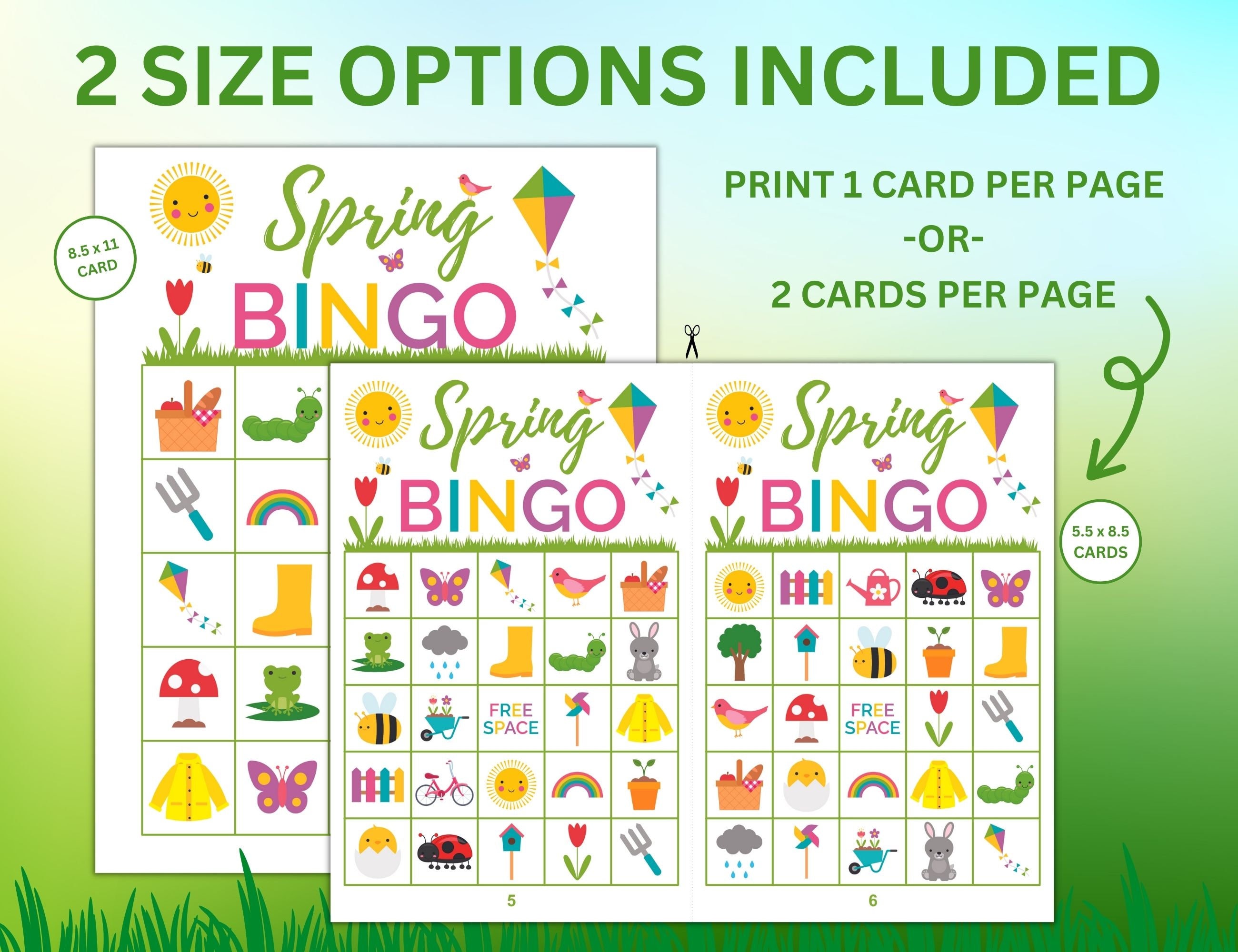 Spring Bingo Cards
