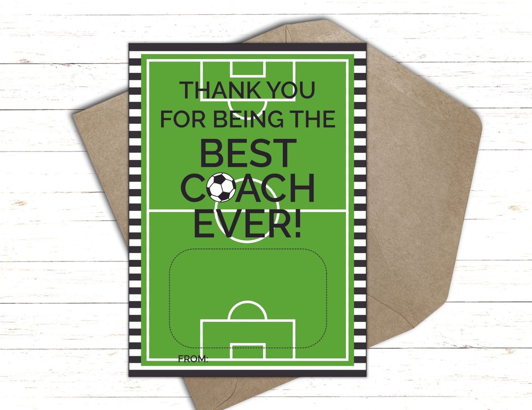 Soccer Coach Gift Card Holder | Soccer Coach Appreciation Card | Soccer ...