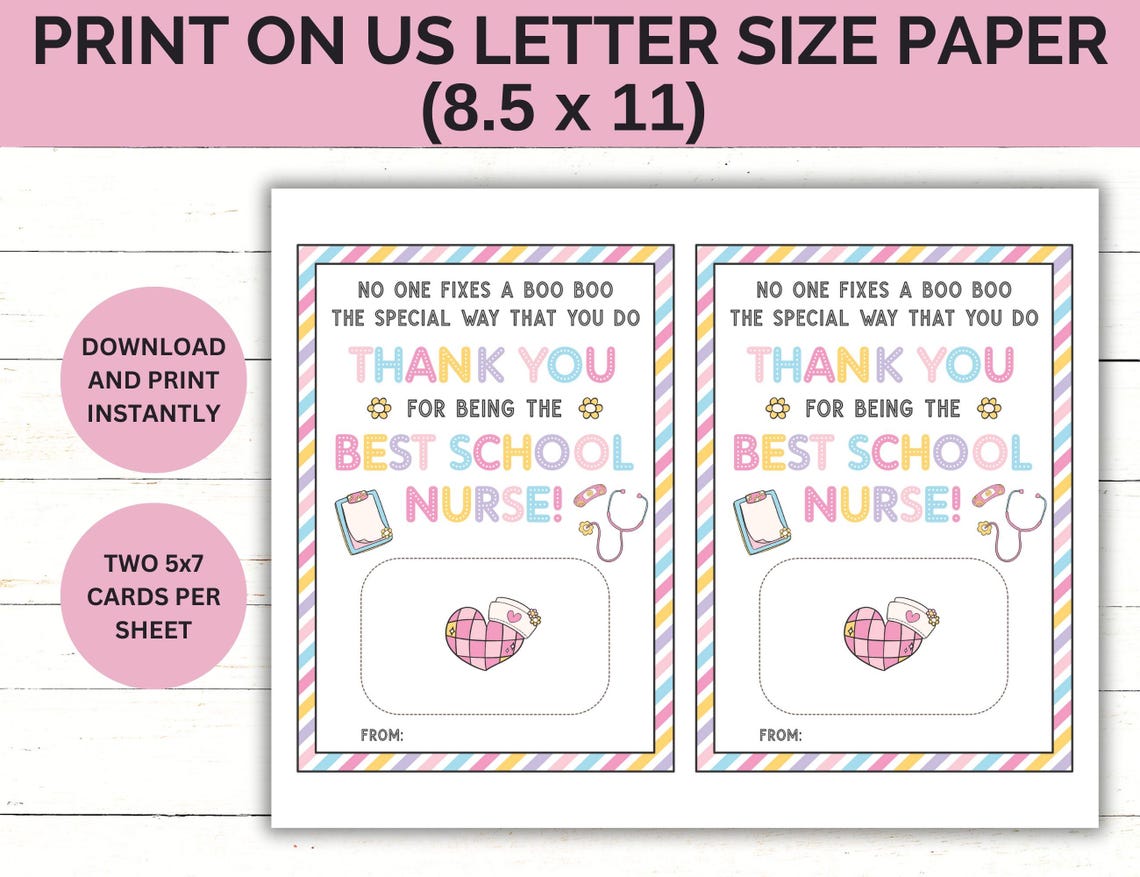 School Nurse Appreciation Gift Card Holder | School Nurse's Week Gifts ...