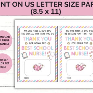 School Nurse Appreciation Gift Card Holder | School Nurse's Week Gifts ...