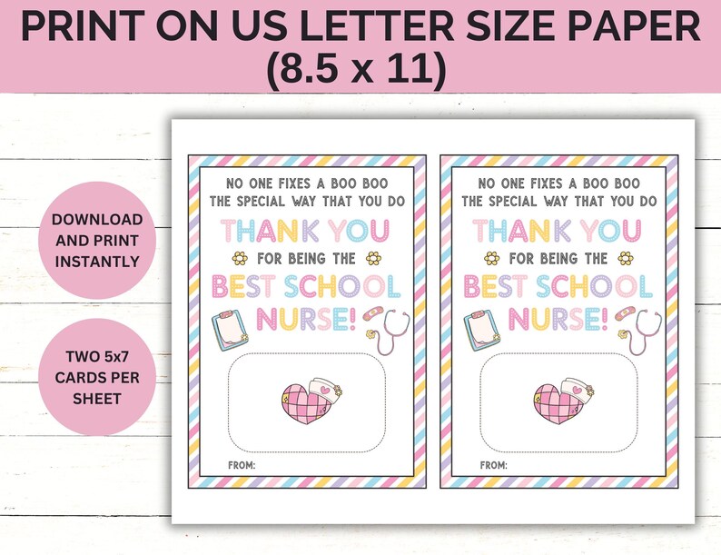 School Nurse Appreciation Gift Card Holder | School Nurse's Week Gifts ...