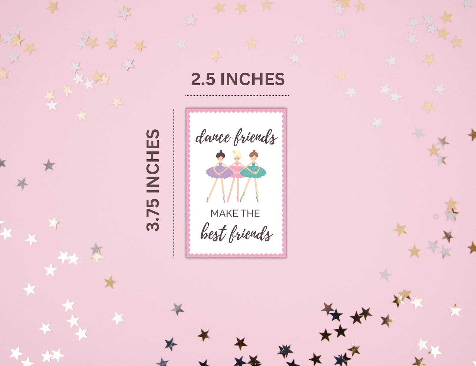 Printable Dance Friends Gift Tag | Ballet Gift Tag | Dance Gift Tag ...