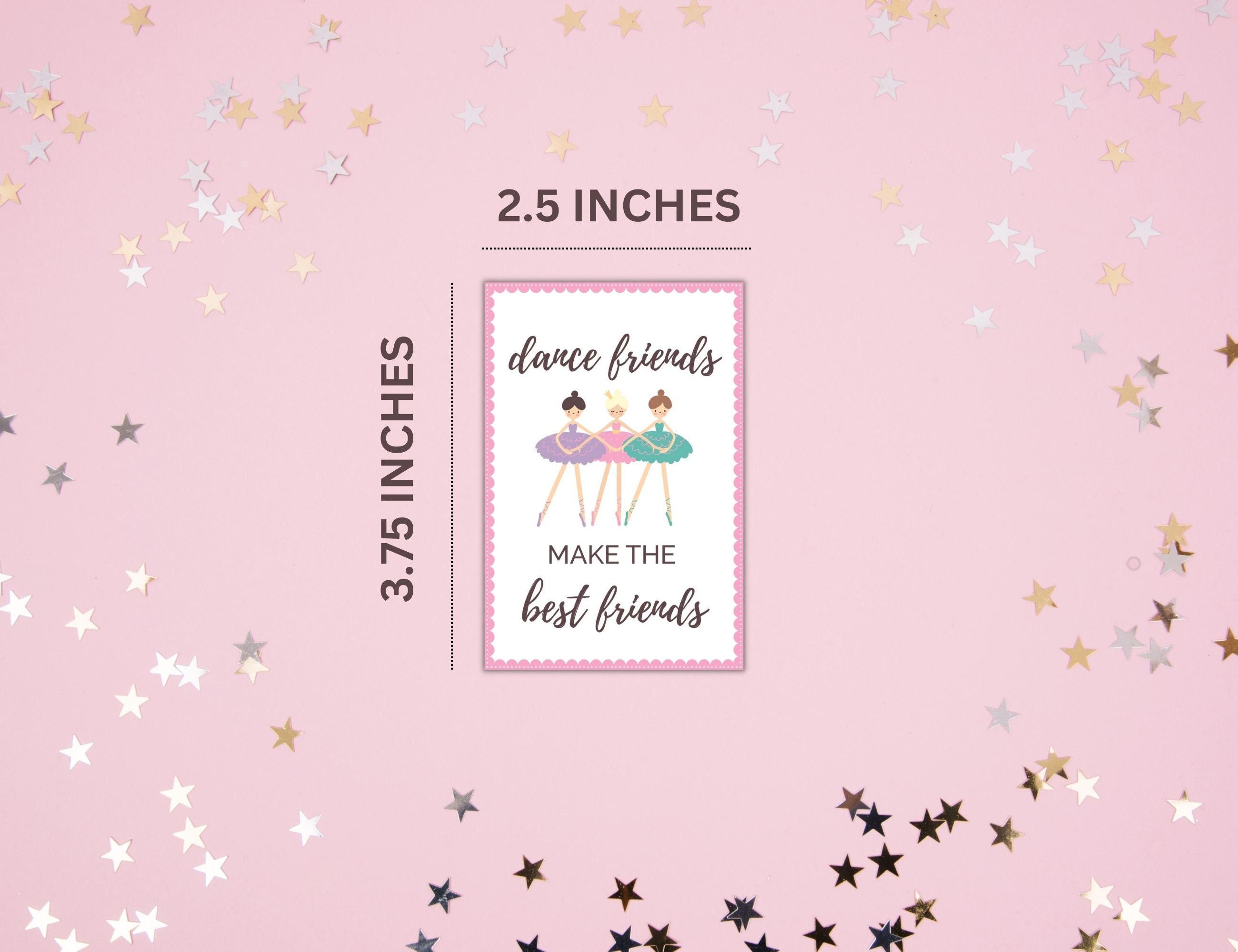 Printable Dance Friends Gift Tag | Ballet Gift Tag | Dance Gift Tag ...