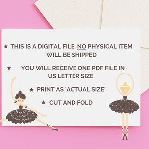 Printable Dance Teacher Card | Dance Recital Card | Ballerina Card ...