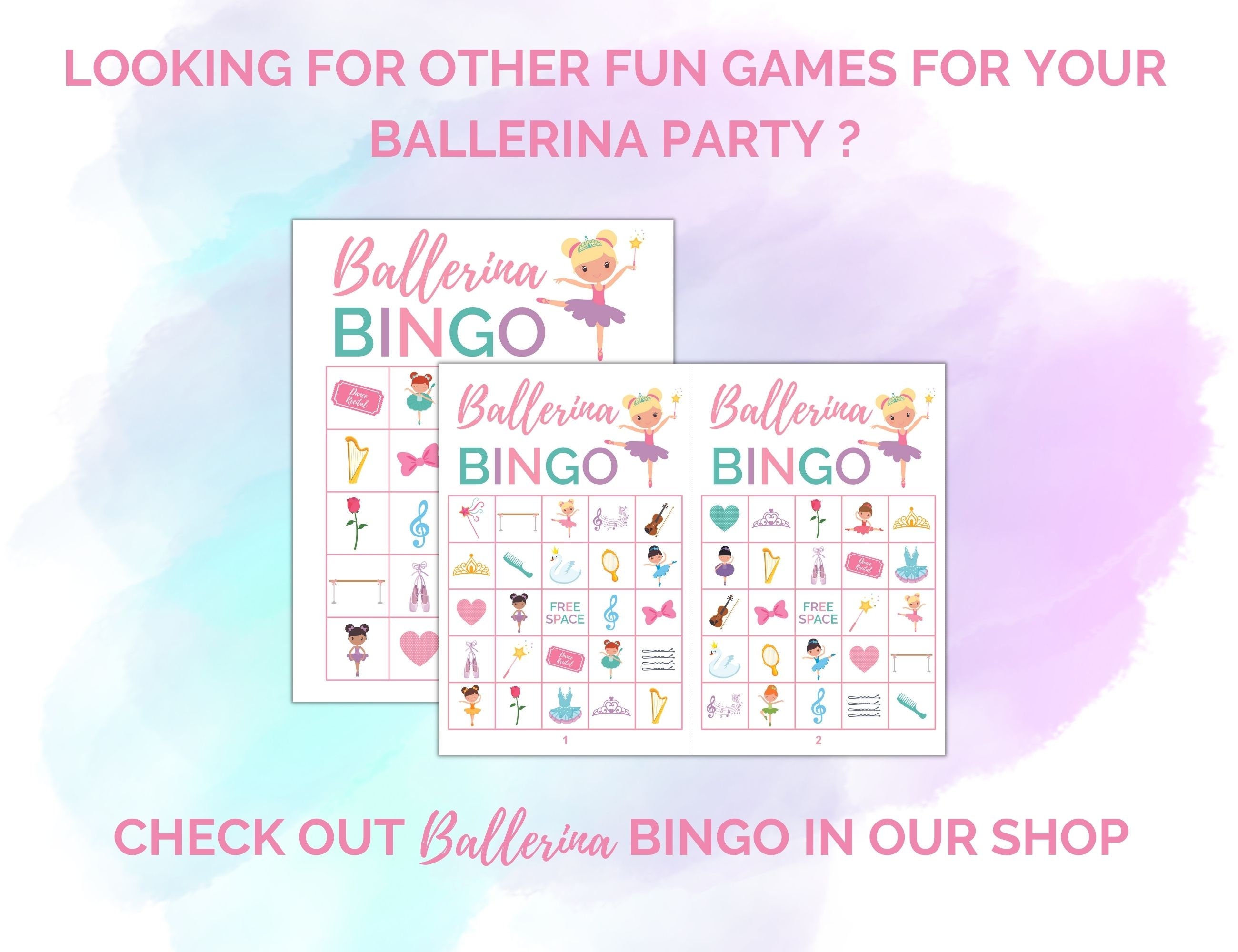 Ballerina Candy Dice Printable Game | Ballerina Party Themed Game ...