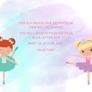 Printable Ballerina Games | Ballerina Activity Set | Ballerina Party ...