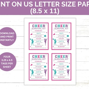 Printable Cheer Survival Kit | Cheer Competition Gift Idea| Cheerleader ...