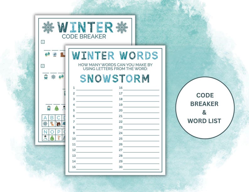Printable Winter Party Games | Winter Kids Activity Pack | Winter ...