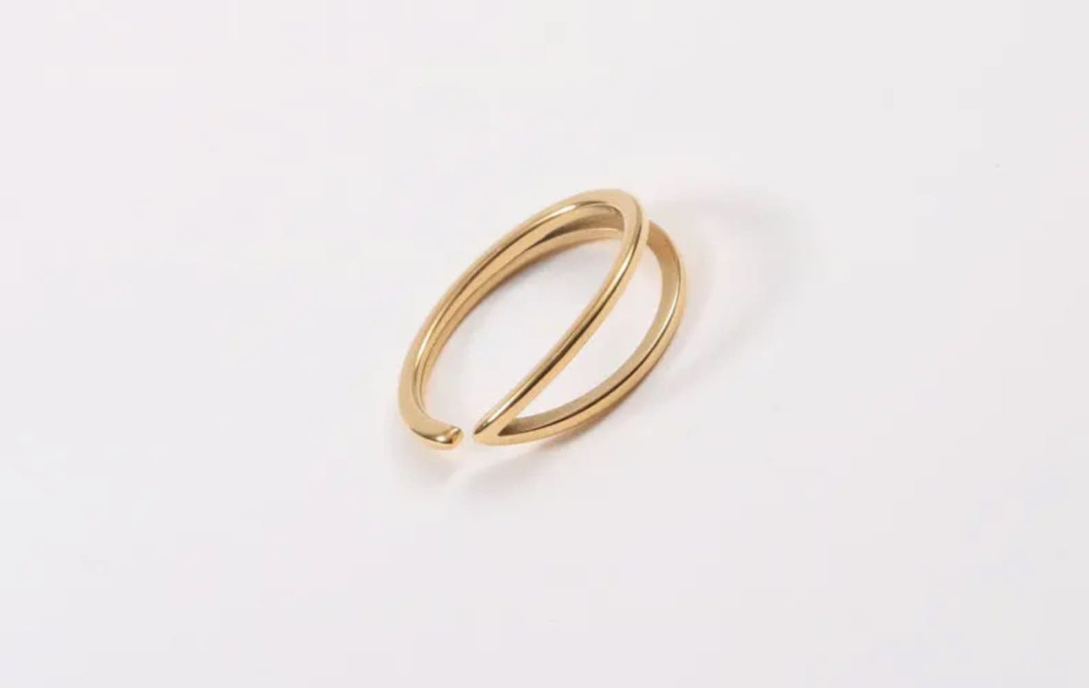 Gold Ring, 18K Gold Ring, Stackable Solid Ring, Minimalist Ring, Dainty Ring, Waterproof Gold ...