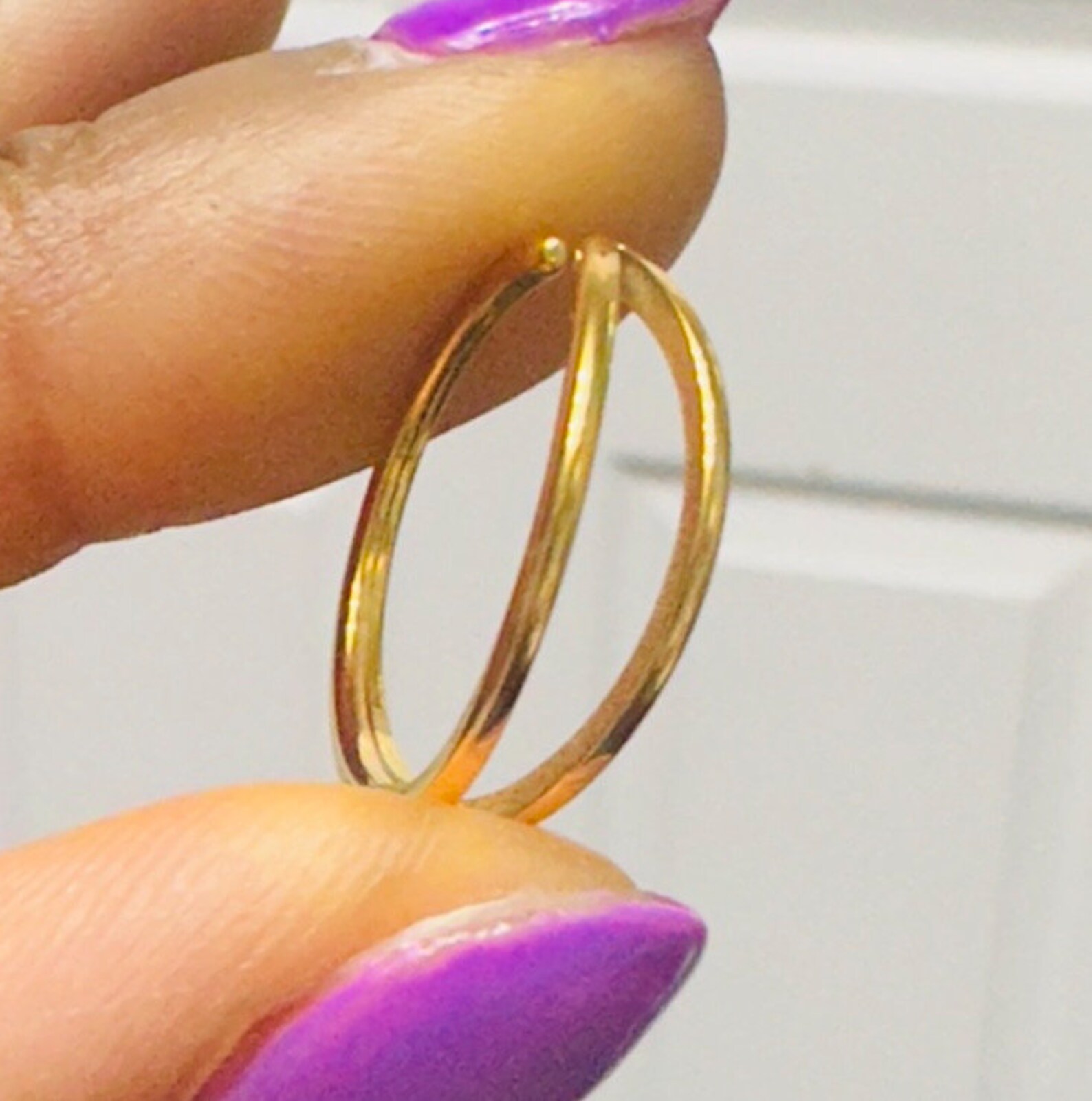 Gold Ring, 18K Gold Ring, Stackable Solid Ring, Minimalist Ring, Dainty ...