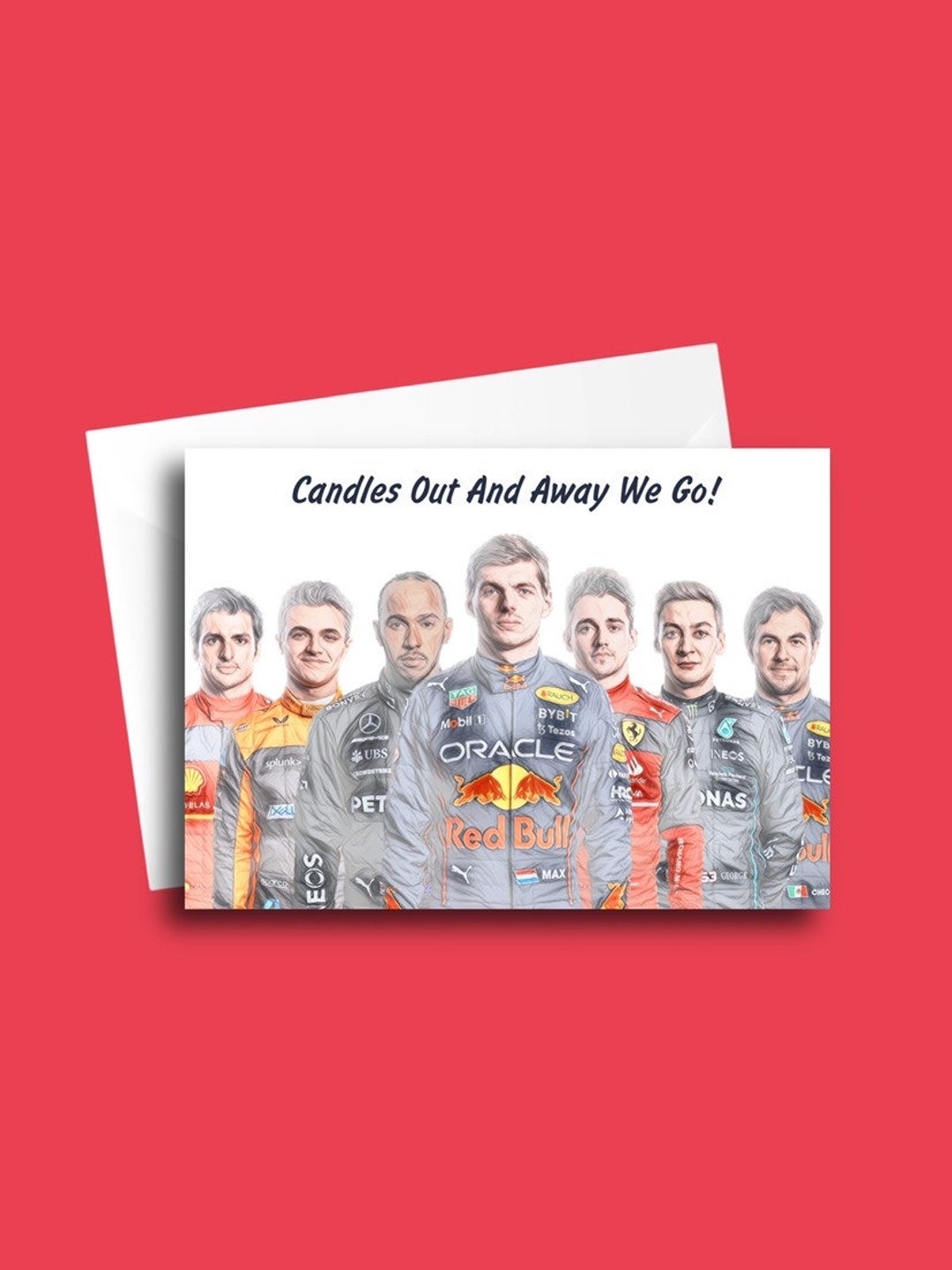 F1 Formula One Birthday Card, F1 Greeting Card, Drive to Survivebday ...