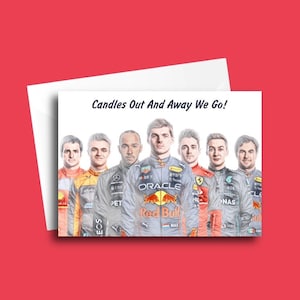 F1 Formula One Birthday Card, F1 Greeting Card, Drive to Survivebday ...