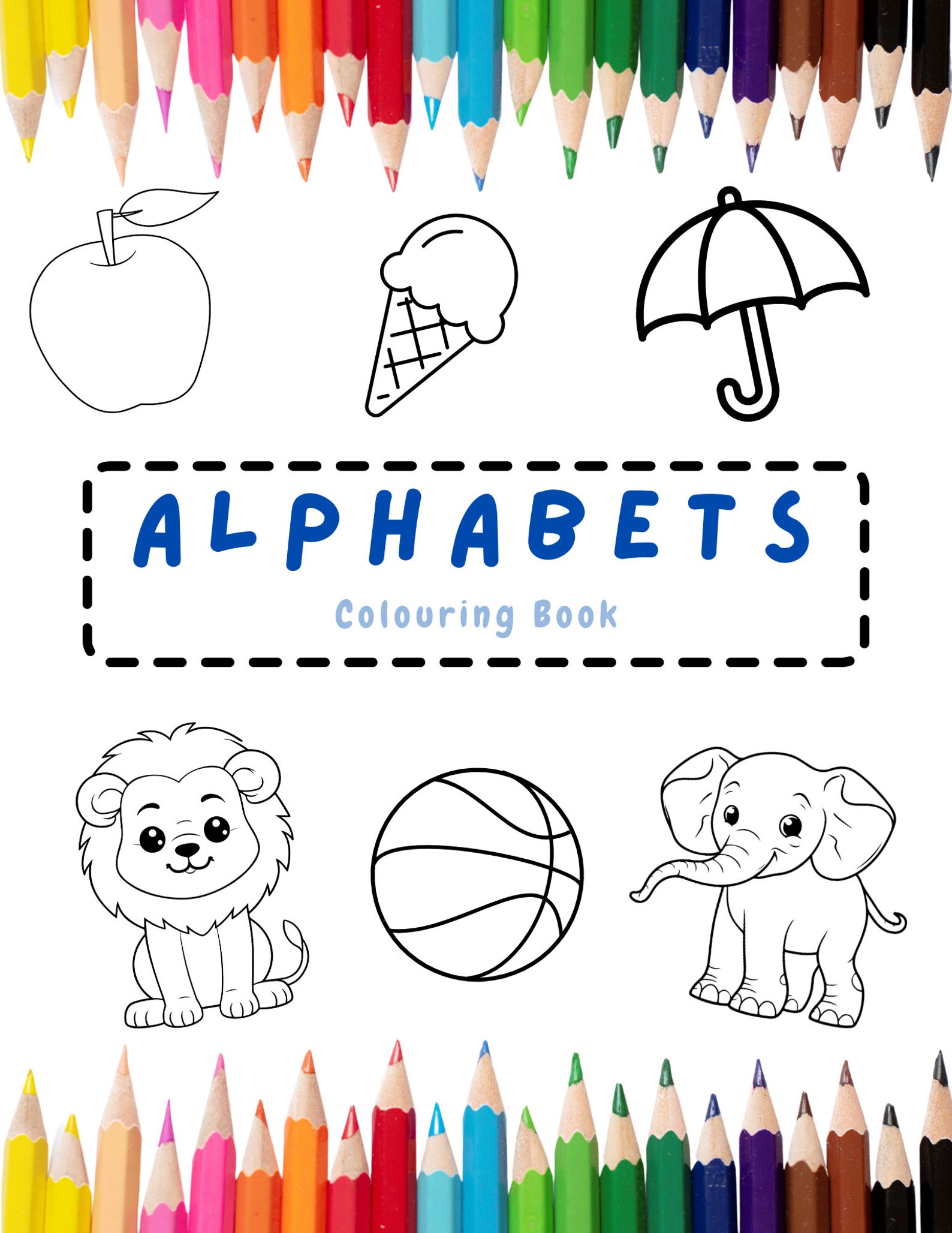 Alphabet Colouring Book / Coloring Book for Kids / 26 Images - Etsy