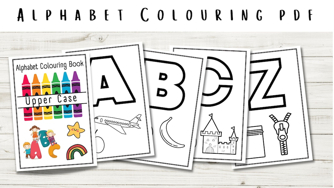 Alphabet Colouring Pages - Upper Case Alphabets - Preschool Worksheets ...