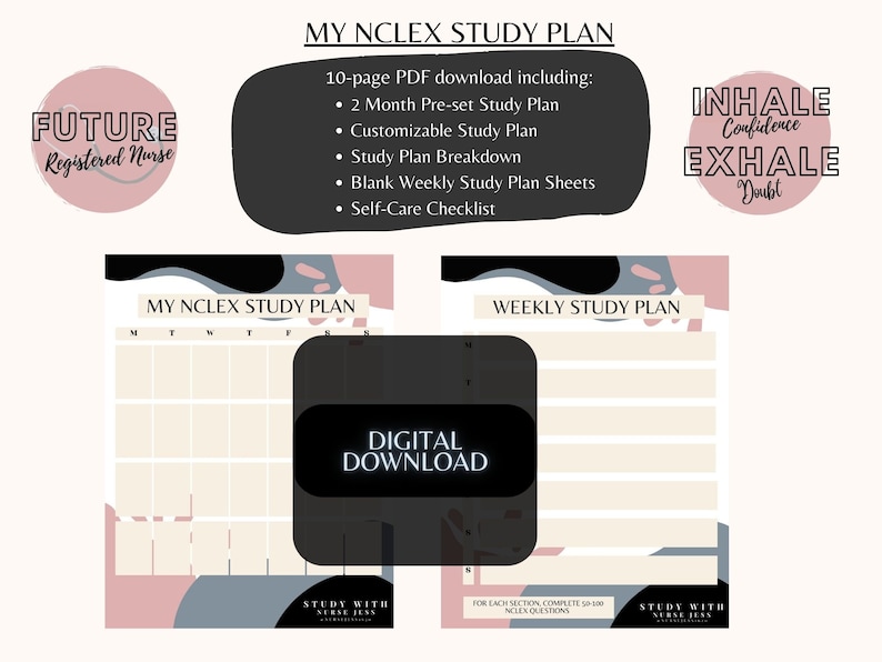 My NCLEX Study Plan - Etsy