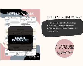 NCLEX LAB VALUES - Etsy