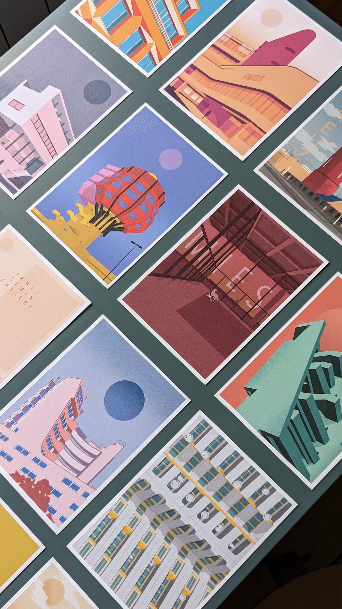 Architecture Postcards - Colorful Postcards - Postkarten - Art Prints ...