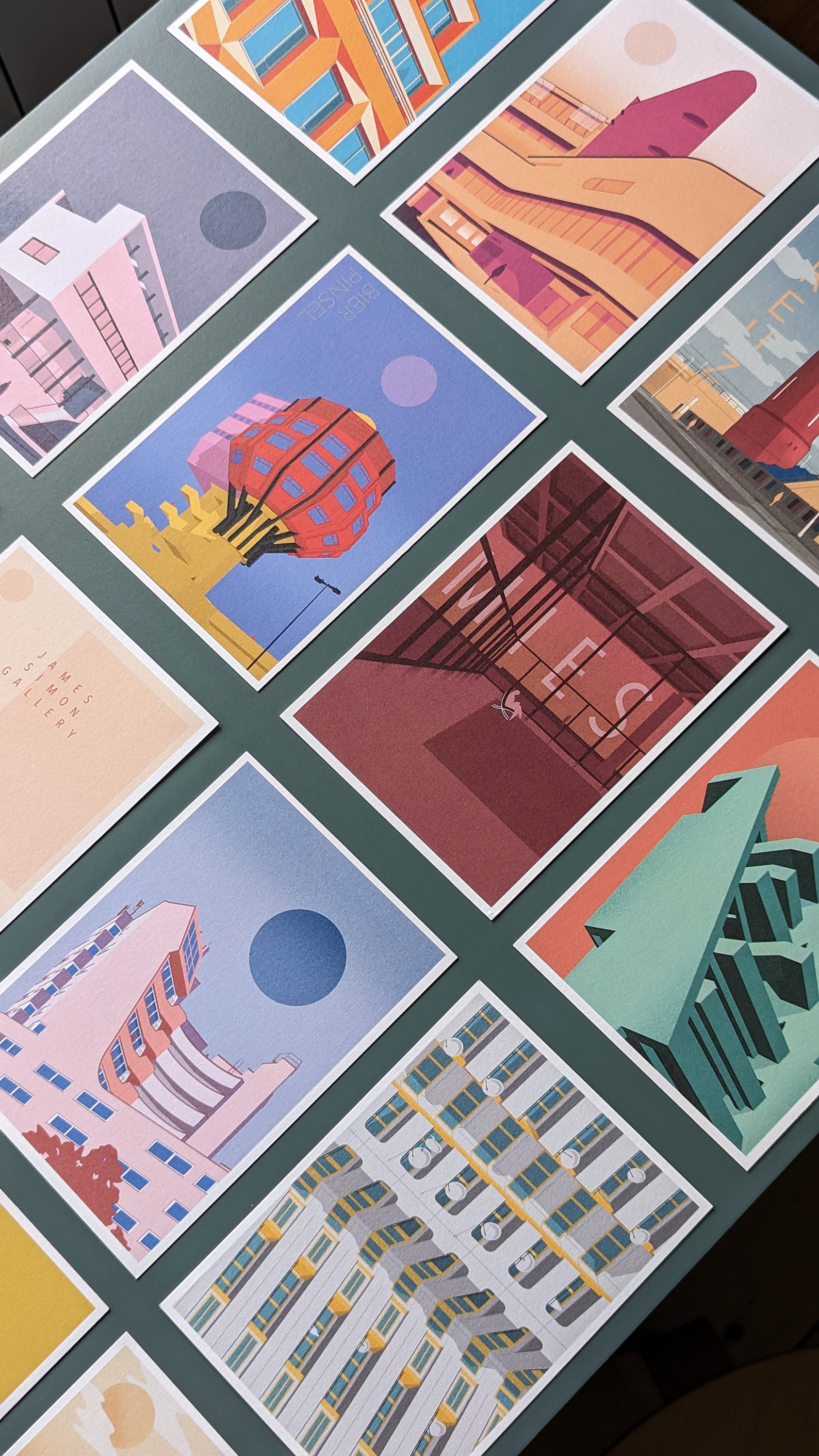 Architecture Postcards - Colorful Postcards - Postkarten - Art Prints ...