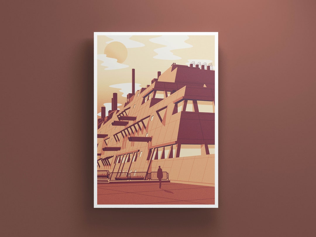 BUNKER Mäusebunker Wall Art Architecture Poster Art Print Architecture ...