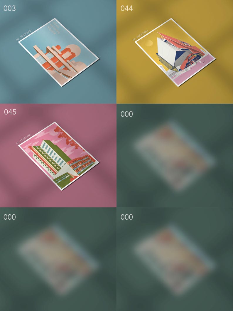 Architecture Postcards - Colorful Postcards - Postkarten - Art Prints ...