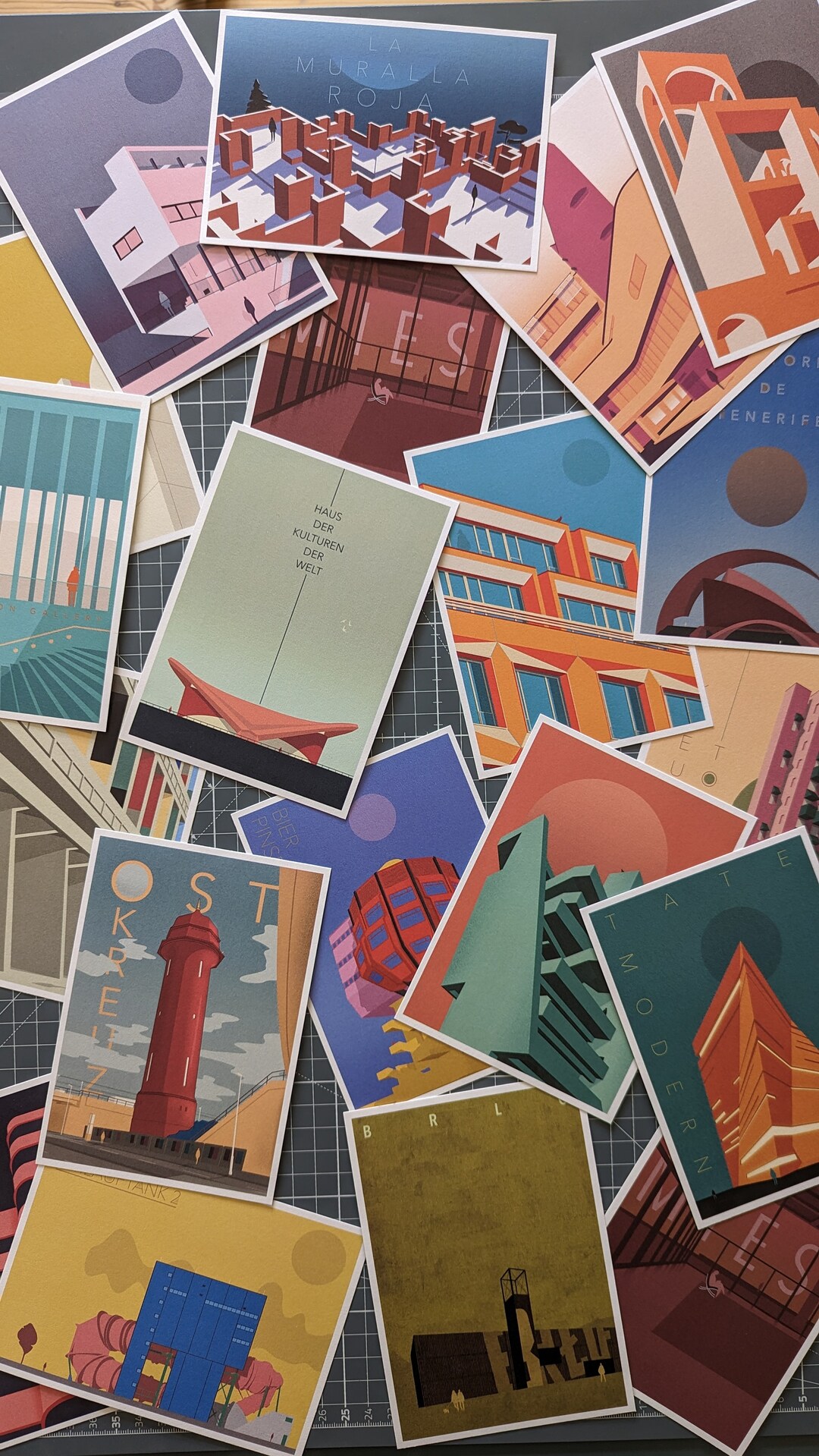 Architecture Postcards - Colorful Postcards - Postkarten - Art Prints ...