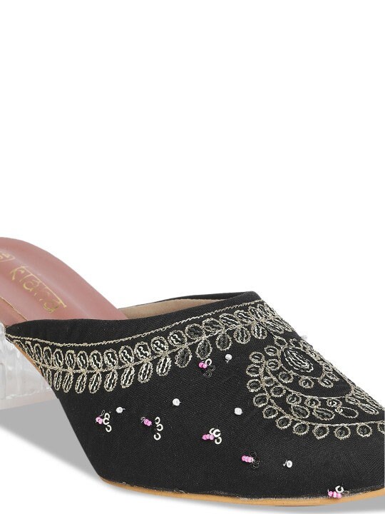 Handcrafted Embroidered Jutti Heels: Traditional Punjabi Bridal Shoes ...