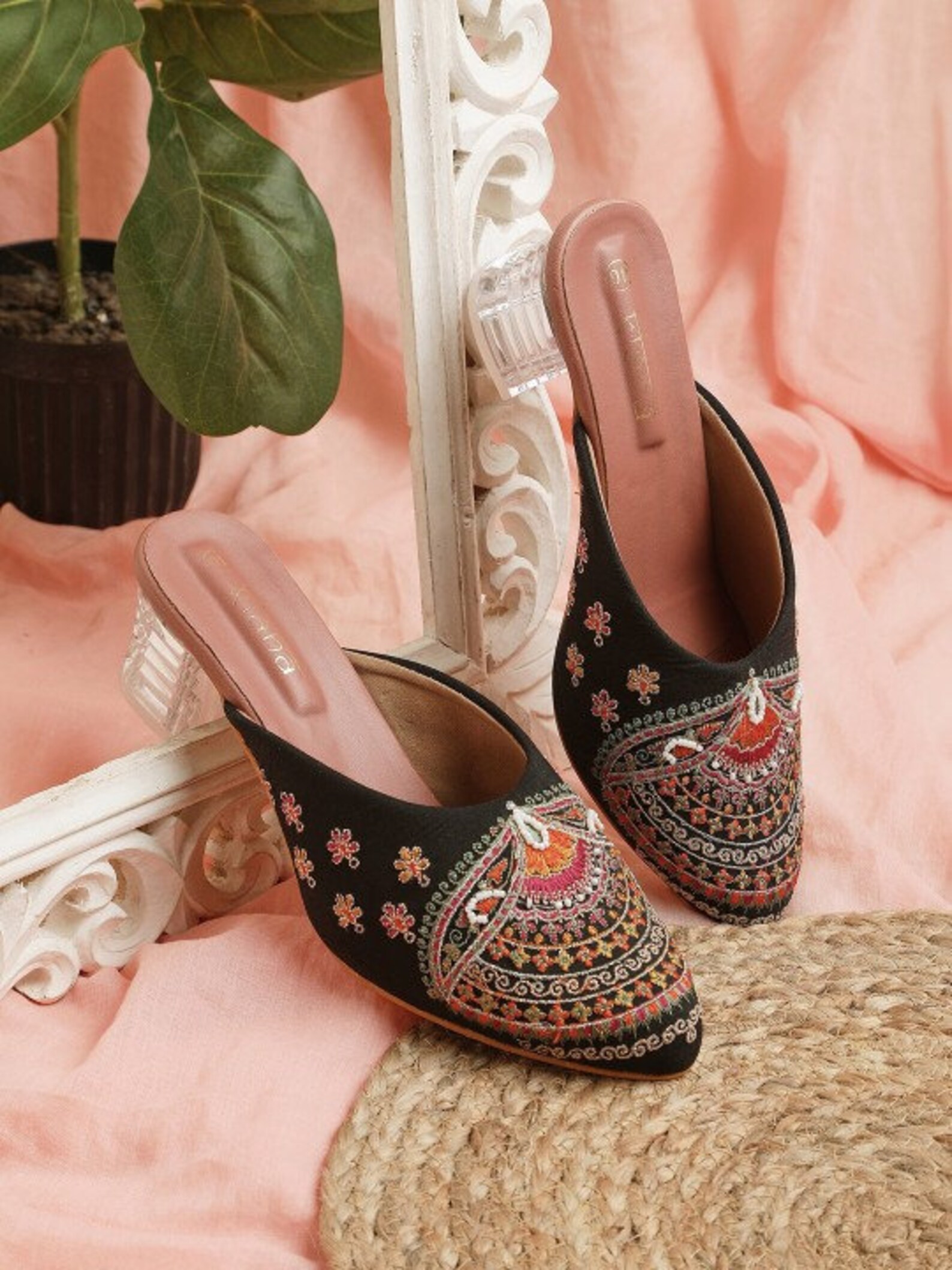 Handcrafted Embroidered Jutti Heels: Traditional Punjabi Bridal Shoes ...