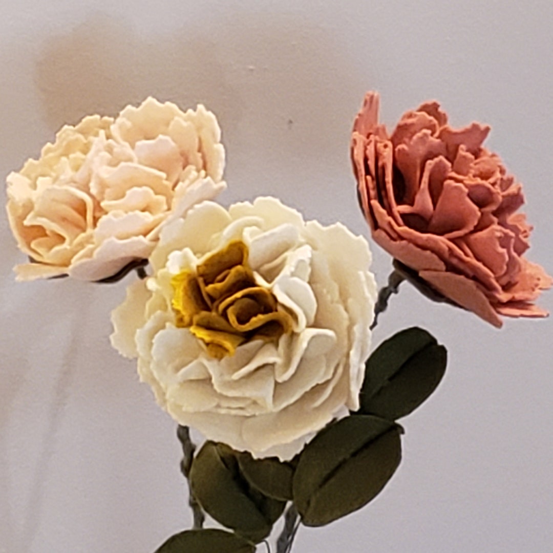 Peony Bomb Felt Peony Flower - Etsy