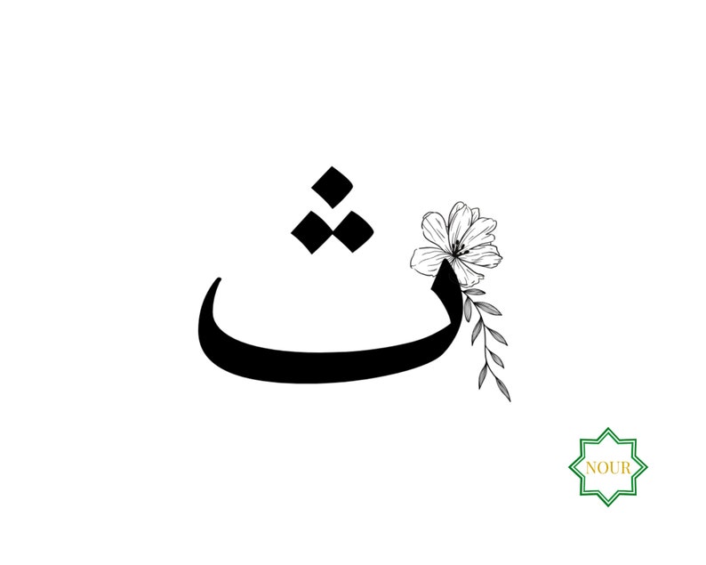 The Digital Arabic Alphabet, Arabic Flower Letters. PNG. PDF. - Etsy