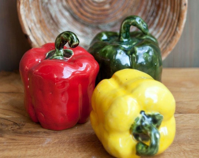 Ceramic Pepper. A Unique Decoration for a Stylish Home, Fake Peppers ...