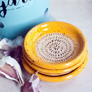Handmade Ceramic Garlic Grater Plate | Ginger Grater Dish - Etsy