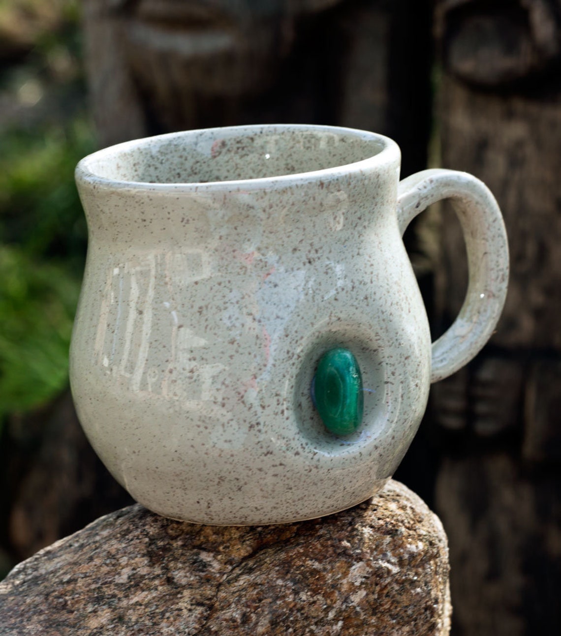 Crystal Magic Mug, Mug With Natural Gemstone, Amethyst, Lapis Lazuri ...