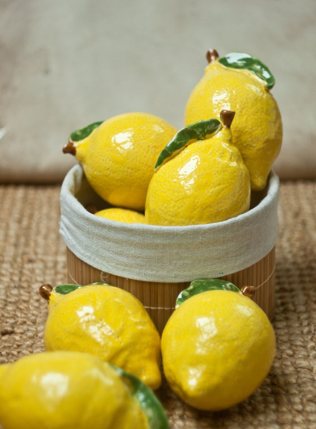 Ceramic Lemon, Hand Made Ceramic Home Decoration, Fake Lemon ...