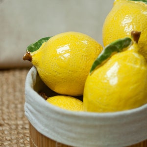 Ceramic Lemon, Hand Made Realistic Lemon, Home Decoration, - Etsy