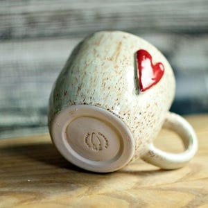 Ceramic Mug With Heart , Coffee Cup , Tea Mug , Gift With Love ...