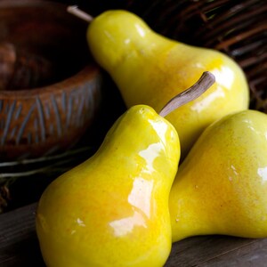 Ceramic Pear, Hand Made Realistic Pear, Yellow Pear - Etsy