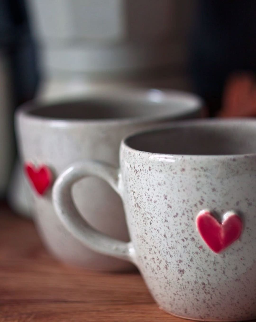 Ceramic Mug With Heart , Coffee Cup , Tea Mug , Gift With Love ...