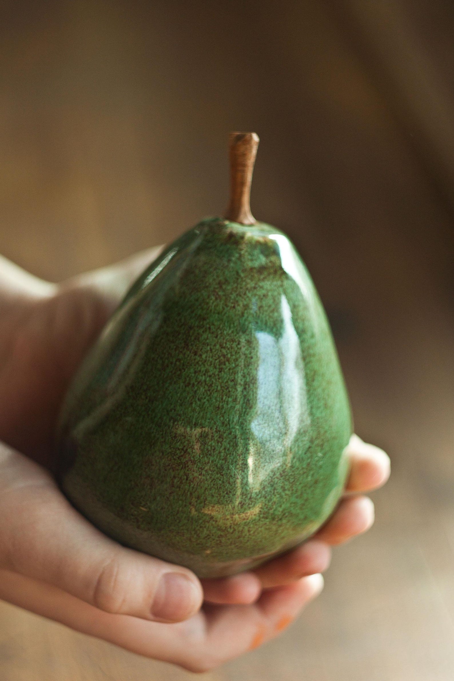 Ceramic Pear, Hand Made Realistic Pear, Green Pear, Home Decoration ...