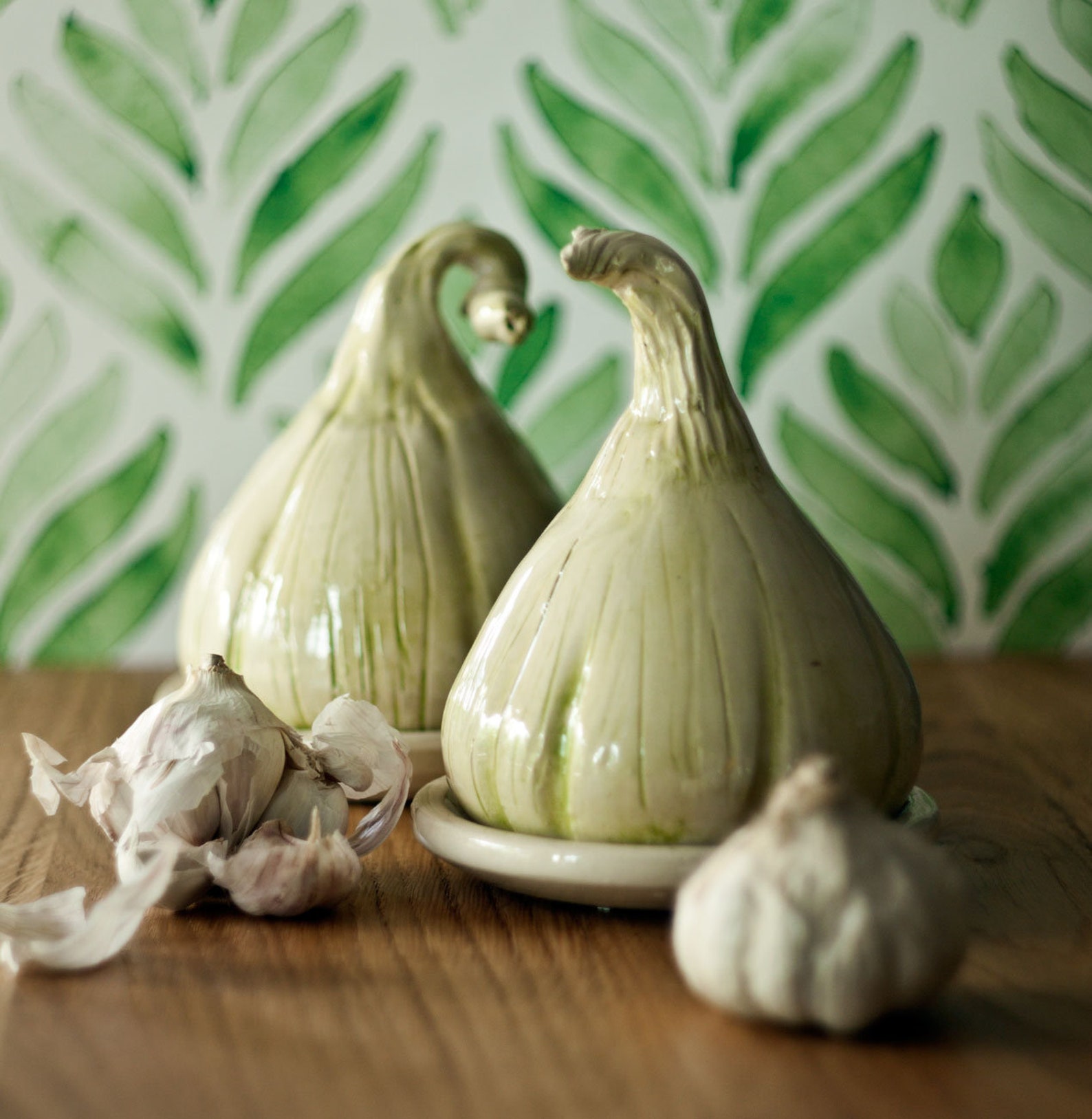 Handmade Ceramic Garlic Keeper With Grater, Cottage Kitchen Decor - Etsy