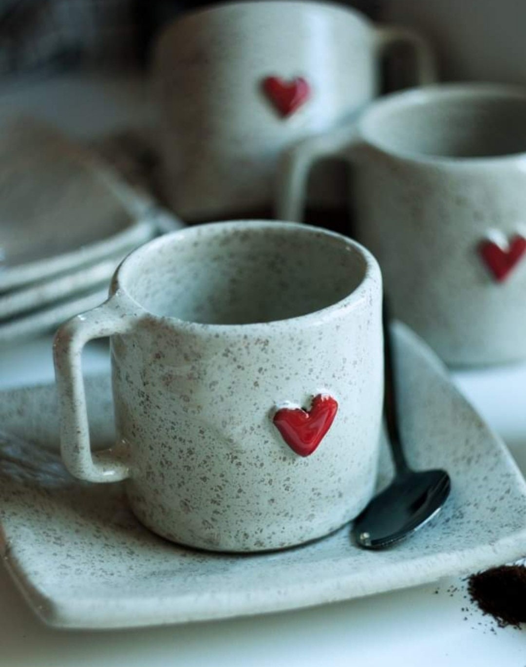Ceramic Mug With Heart Coffee Cup Tea Mug Gift With Love - Etsy