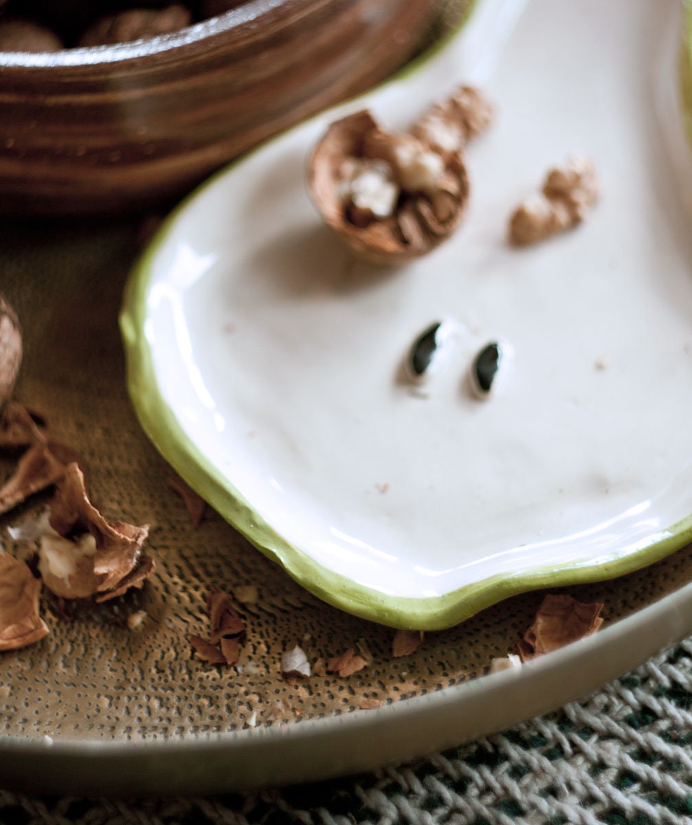 Ceramic Pear Plate Dessert Plate Fruit Shape Pear Hand Made - Etsy