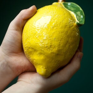 Ceramic Lemon, Hand Made Ceramic Home Decoration, Fake Lemon ...