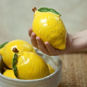Ceramic Lemon, Hand Made Ceramic Home Decoration, Fake Lemon ...
