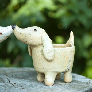 Ceramic Plant Pot Dog, Puppy, Dachshund, - Etsy