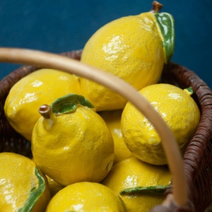Ceramic Lemon, Hand Made Ceramic Home Decoration, Fake Lemon ...