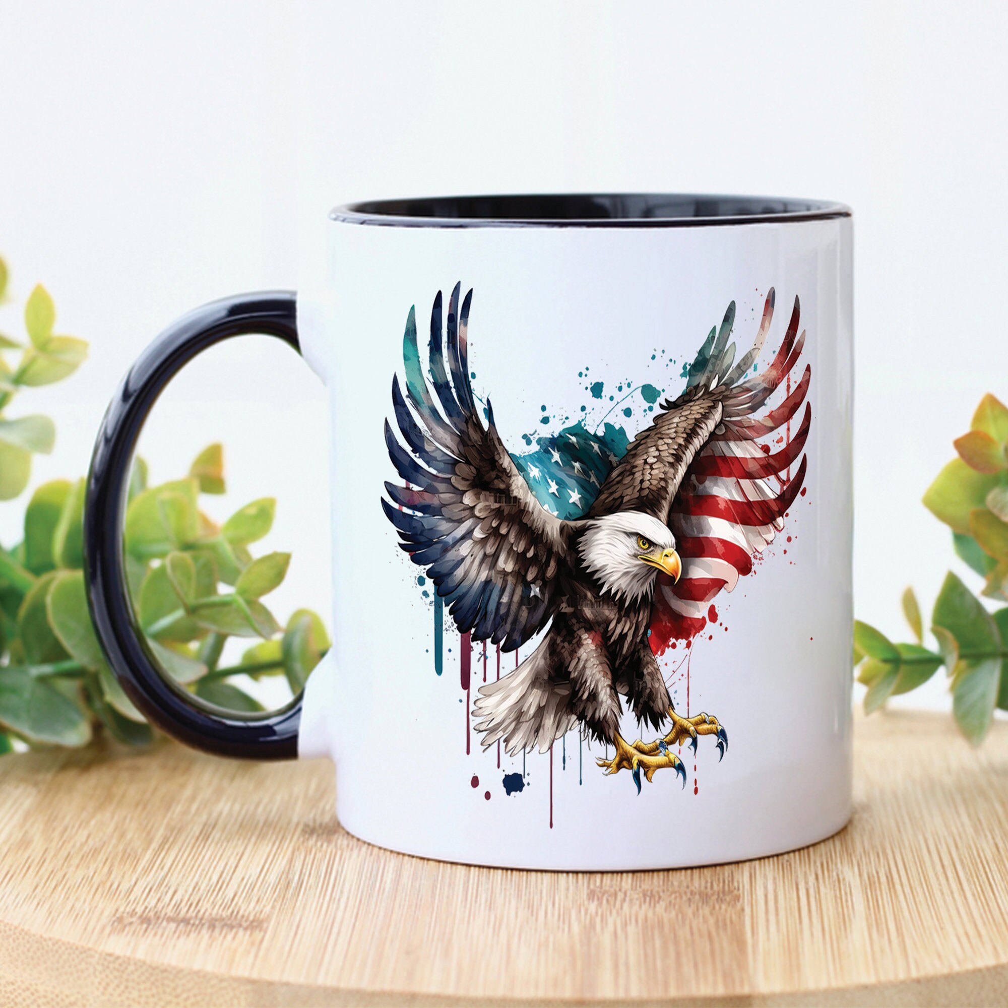 Patriotic Bald Eagle Mug American Flag Mug Eagle Mug Patriotic Cup ...