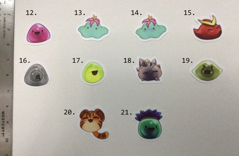 Slime Stickers - Secret Styles - Etsy