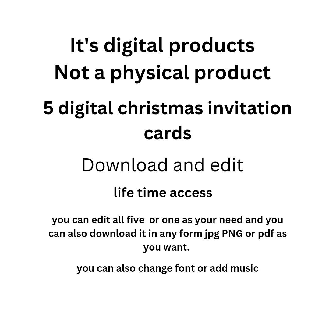 Editable Christmas Party Invitation, Digital Download Editable, JOY ...