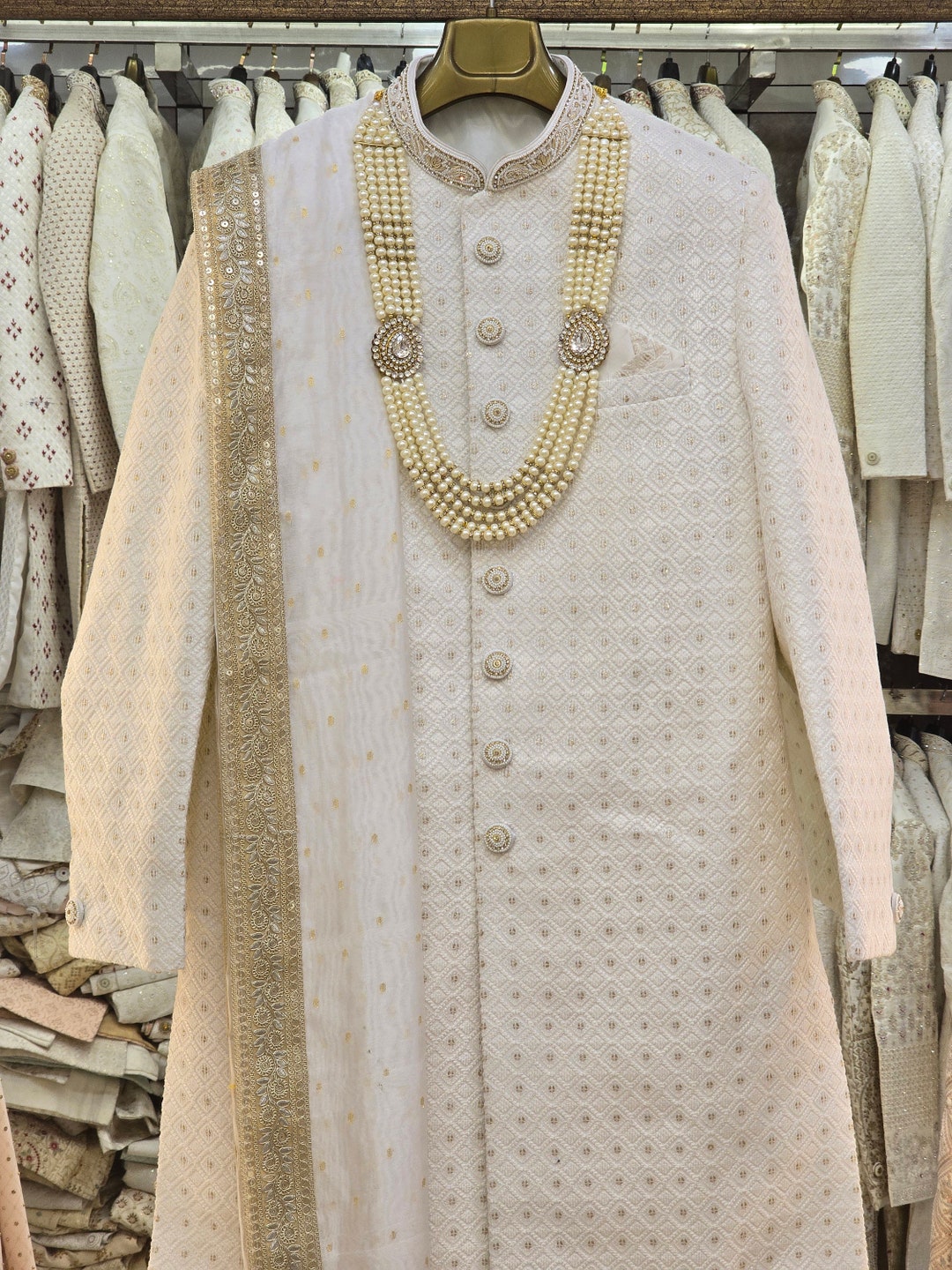 Handmade off White Ivory Sherwani for Men Find Your Perfect Fit ...